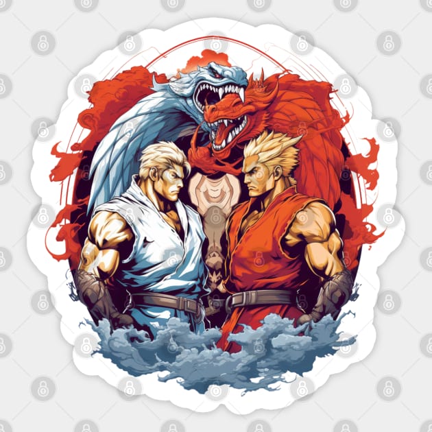 Double Dragon Design - Double Dragon - Sticker | TeePublic
