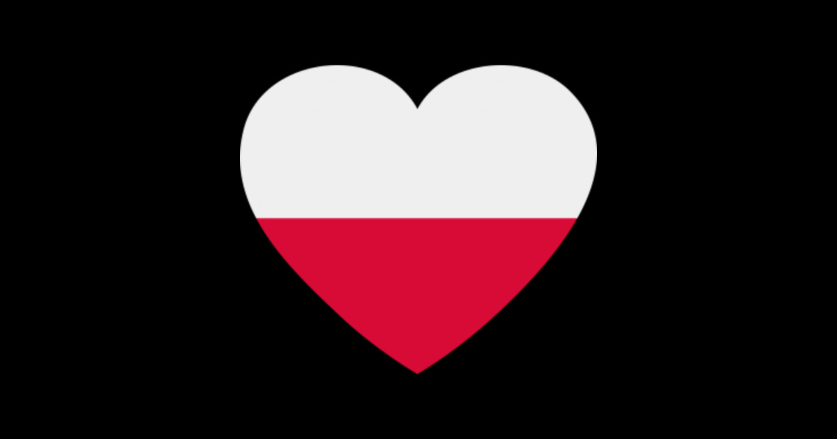 I Love Poland // Heart-Shaped Polish Flag - I Love Poland - Sticker ...