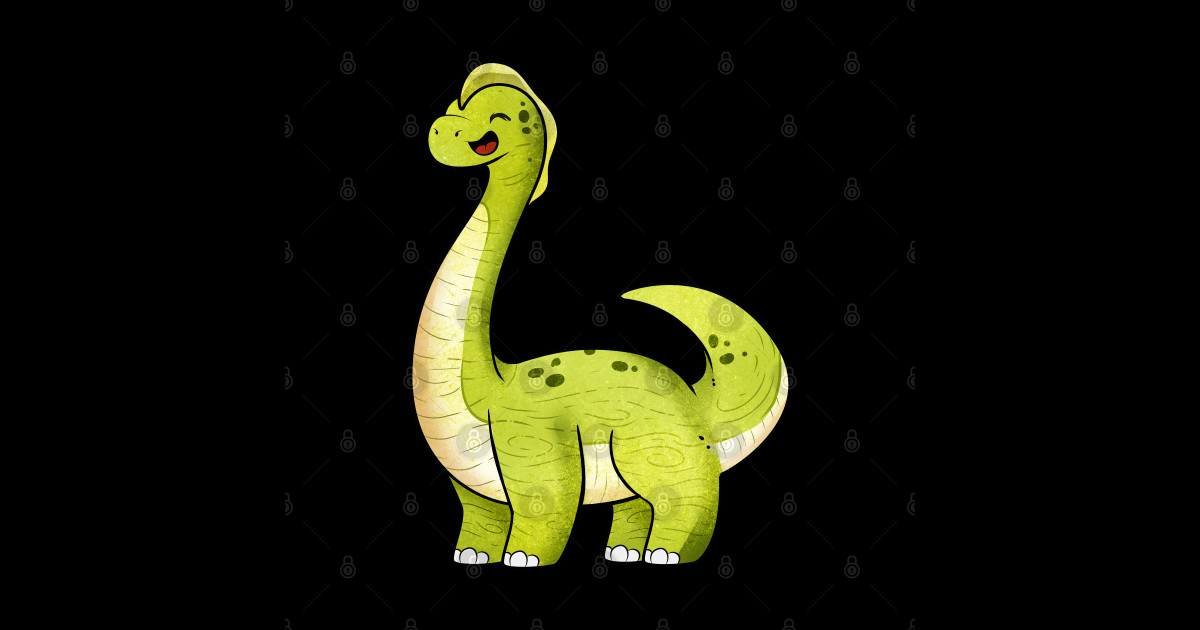 Kawaii Brachiosaurus - Kawaii Brachiosaurus - Sticker | TeePublic
