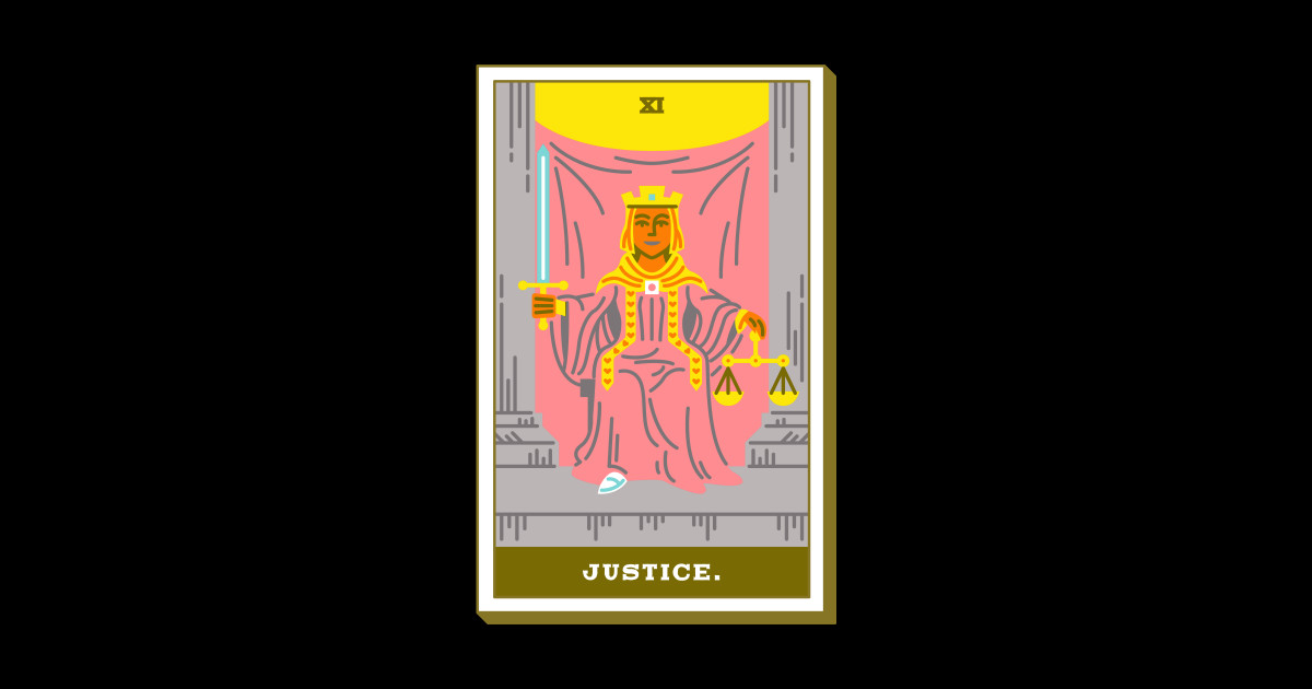 XI - Justice - Tarot Card - Tarot - Sticker | TeePublic