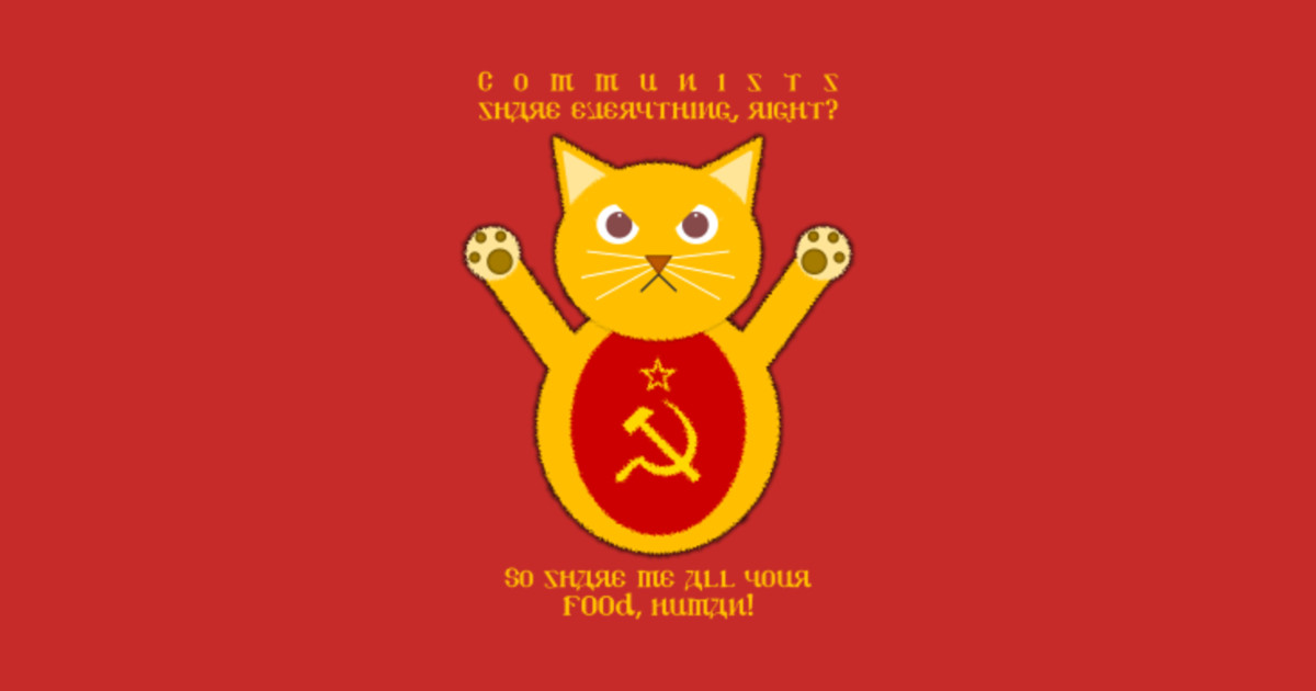 Comrade cat - Sharing - T-Shirt | TeePublic