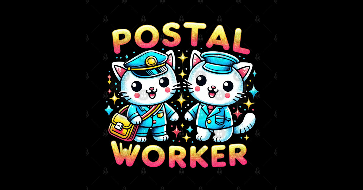 Feline Postal Worker: The Kawaii Cat Mail Carrier! - Cute Cat Postal ...