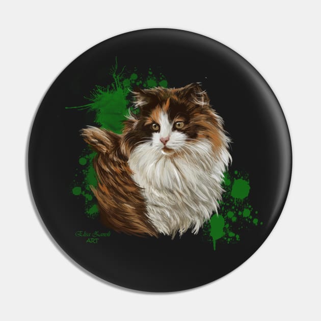 Calico Cat - Cats - Pin | TeePublic