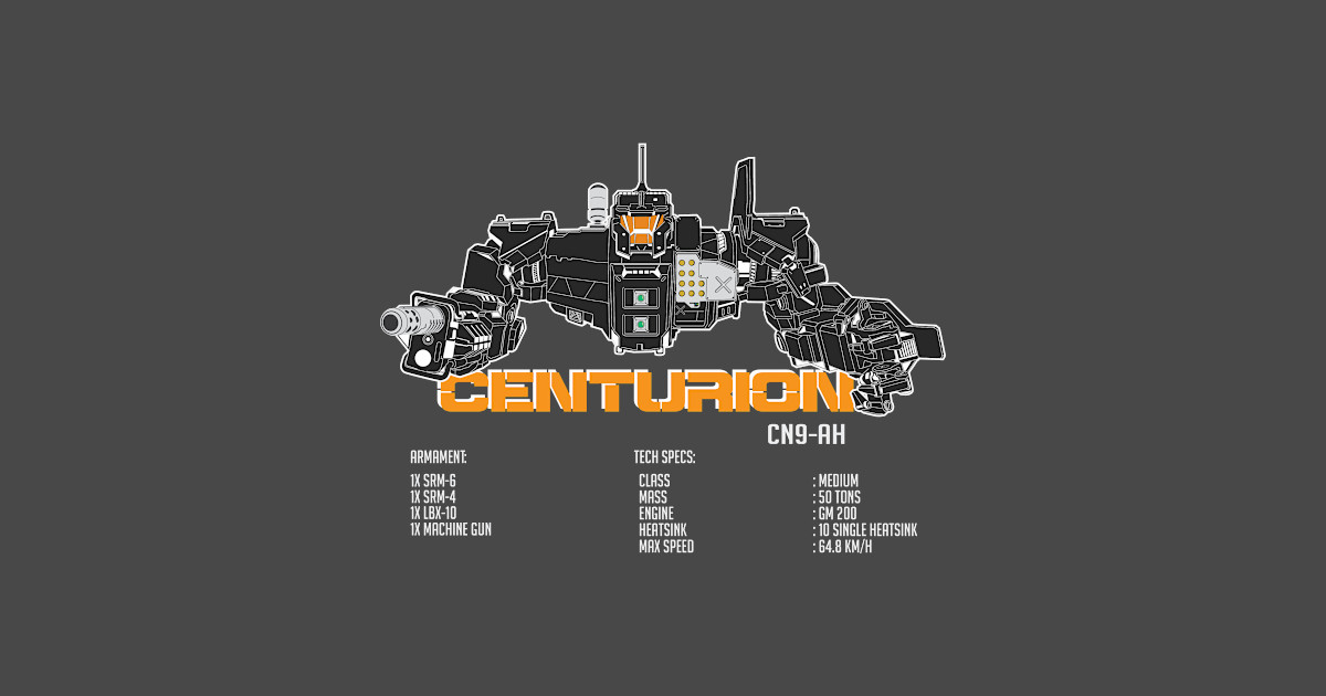 Mechwarrior Centurion CN9-A (Variant B) - Mechwarrior - T-Shirt | TeePublic