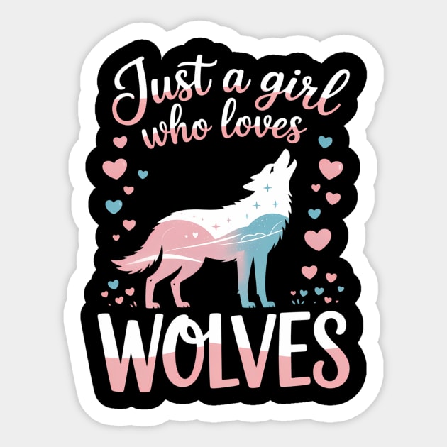 Cute Wolf Wof Pack Wolves Wolf Lover - Wolves Wolf Lover - Sticker ...