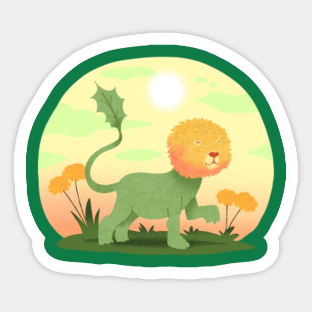 Dandy Lion - Dandelion - Sticker | TeePublic