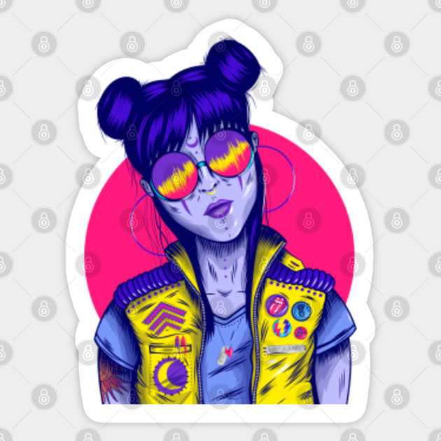 Rocker Girl - Rocker Girl - Sticker | TeePublic