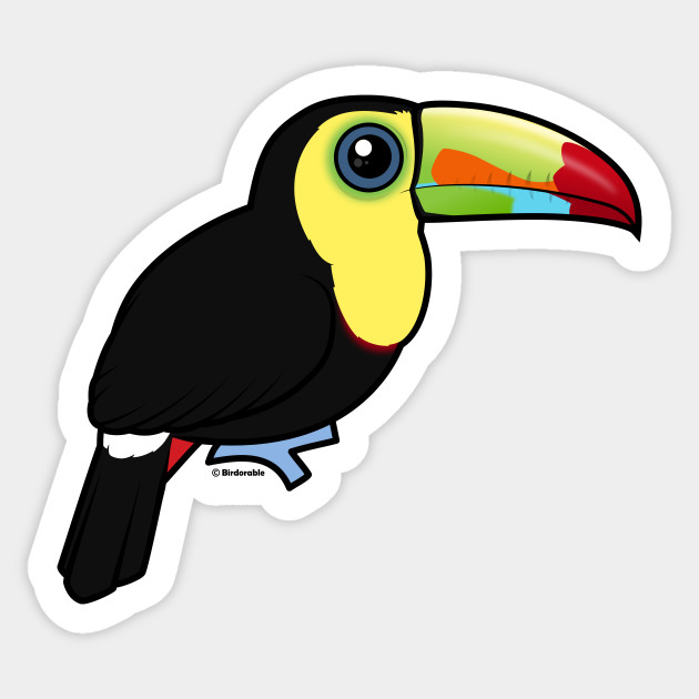 Birdorable Keel-billed Toucan - Toucan - Sticker | TeePublic