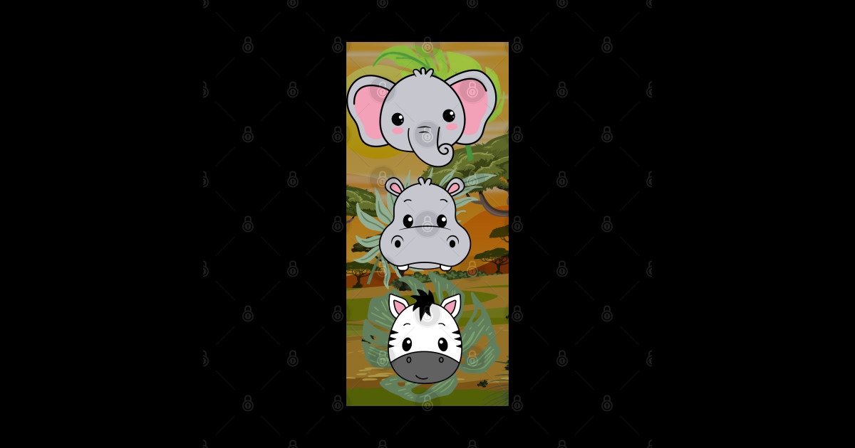 Adorable Animal Trio - Animals - Sticker | TeePublic