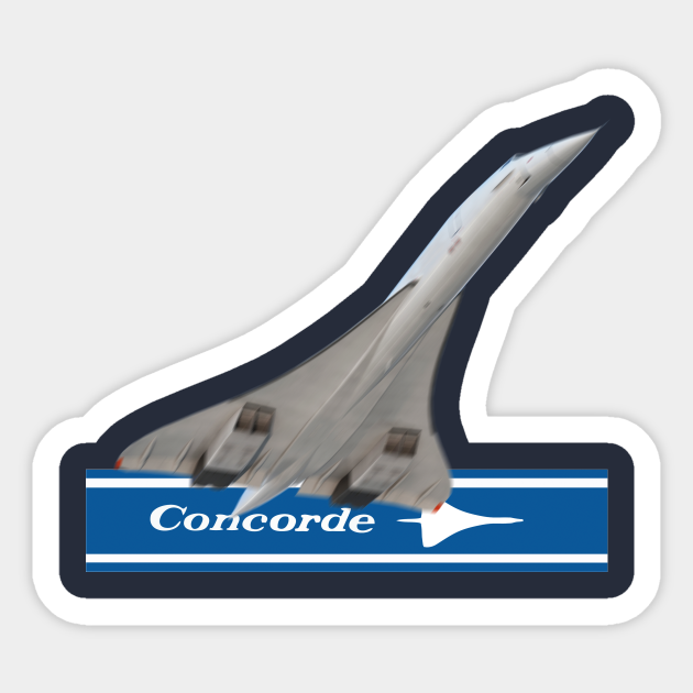 Concorde in flight - Concorde Airplane - Sticker | TeePublic
