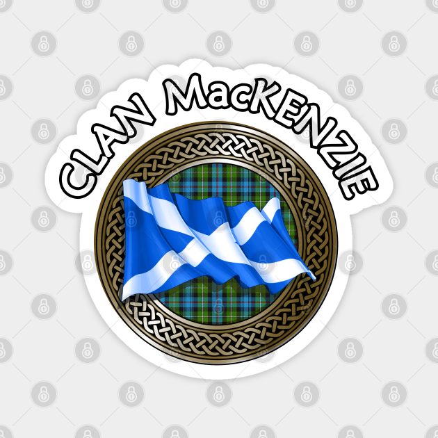 Clan MacKenzie Crest & Tartan Knot - Mackenzie - Magnet | TeePublic