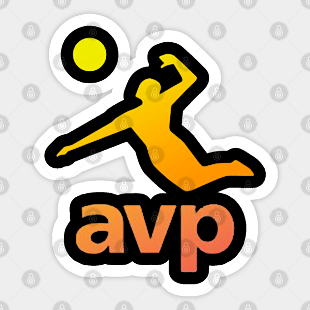 AVP Beach Volleyball - Volleyball - Sticker | TeePublic