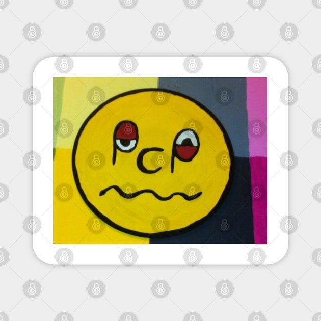 PcP Smiley Face Logo Color Bars - Pcp - Magnet | TeePublic