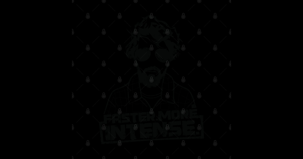 Faster. More intense. George Lucas - George Lucas - Sticker | TeePublic