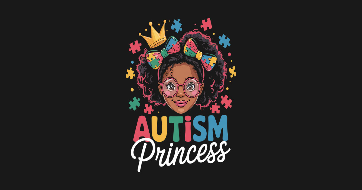 Autism Princess Afro Girls Bow Daughter Autism Awareness - Autism ...