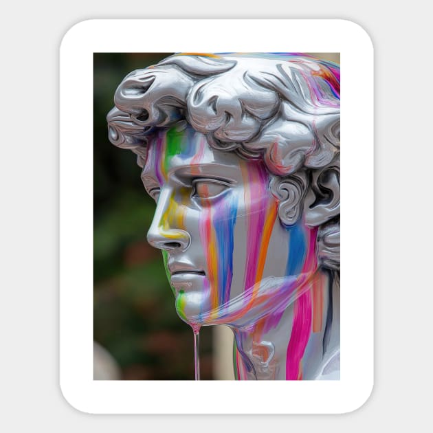 Michelangelo Dripping Colors - Michelangelo - Sticker | TeePublic