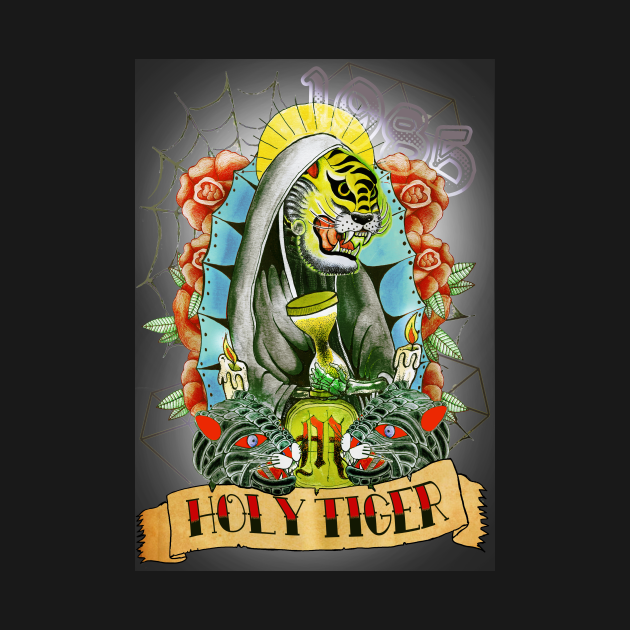 HOLY TIGER - Tattoo Design - Crewneck Sweatshirt | TeePublic