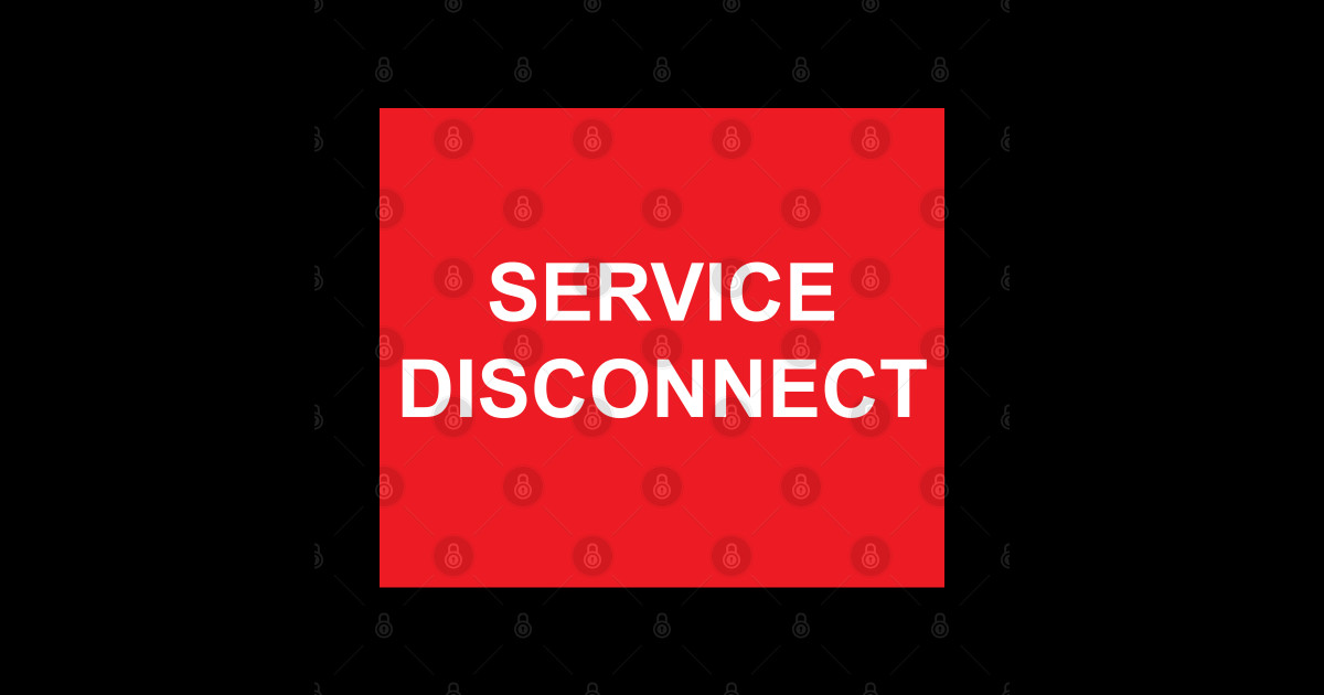 Electric Service Disconnect Label - Electric Service Disconnect ...