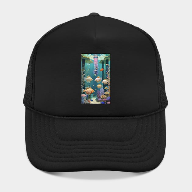 Underwater Opus: Fish Inspired Illustration - Fish - Hat | TeePublic