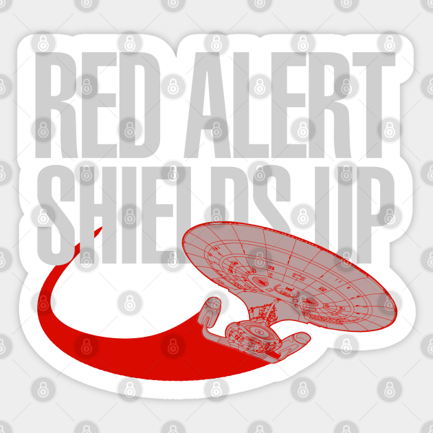 TNG Red Alert - Star Trek - Sticker | TeePublic