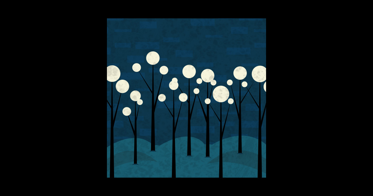 Moon Forest - Moon - Sticker | TeePublic