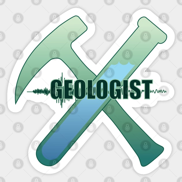 Geologist Coat of Arms - Geology - Sticker | TeePublic