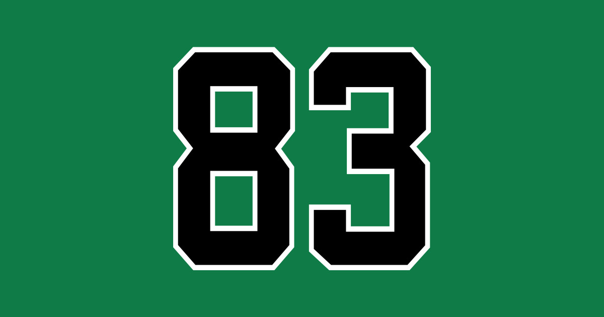 Number 83 - 83 Years Old - T-Shirt | TeePublic