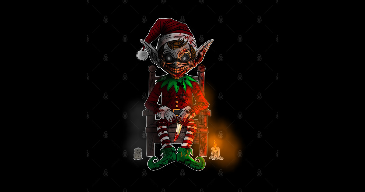 Elf on the Shelf - Evil Elf Illustration - Elf On The Shelf - Sticker ...