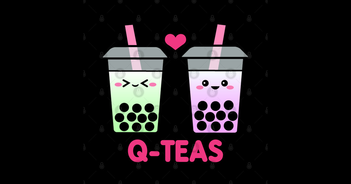 Q-Teas Boba Milk Tea - Boba Tea - Sticker | TeePublic