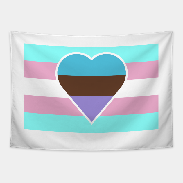 Transgender Pride Flag with Androsexual/Androphilic Heart - Transgender ...
