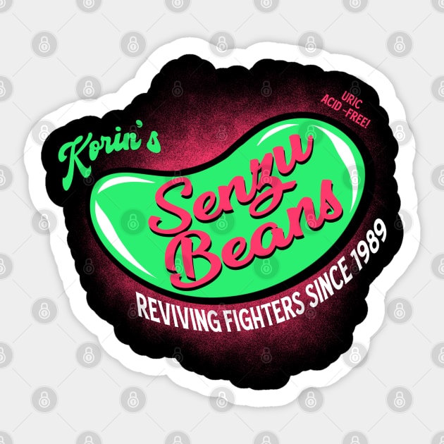 Senzu Beans DBZ Super Saiyan - Anime - Sticker | TeePublic