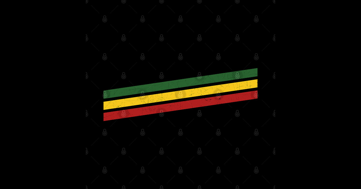 Reggae strip flag - Reggae - Sticker | TeePublic