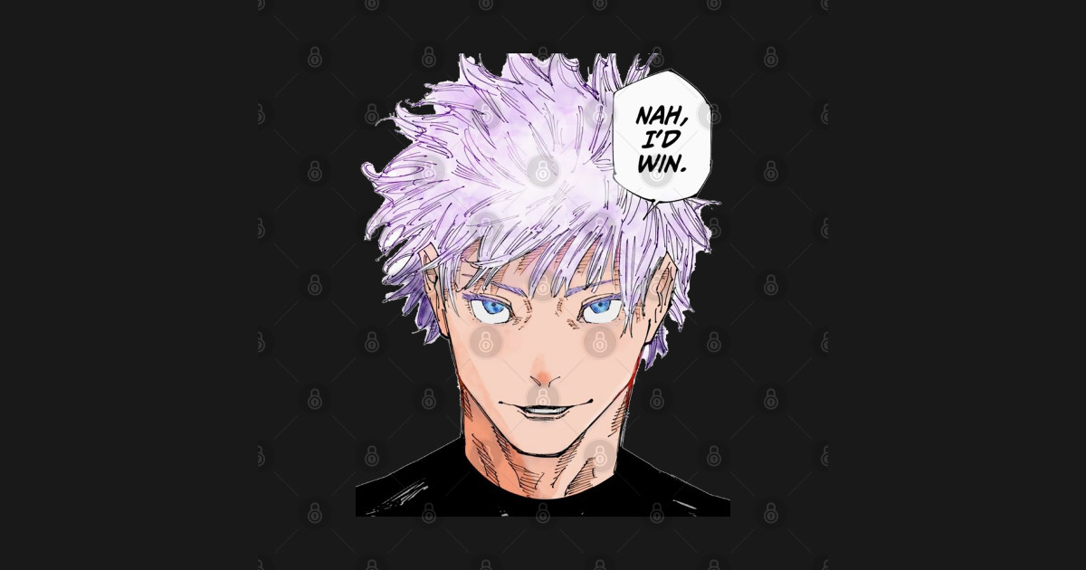Satoru Gojo - Nah, I'd Win (Colored) - Jujutsu Kaisen - T-Shirt | TeePublic