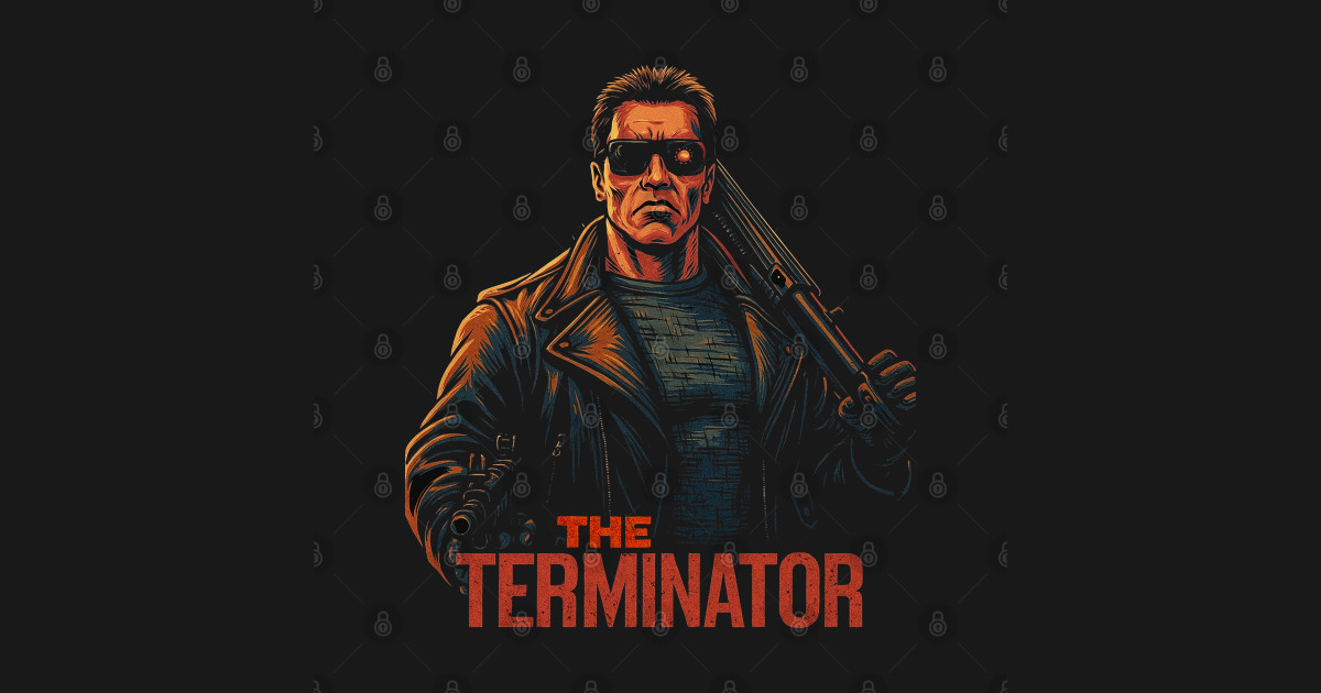 The Terminator T-Shirt – Arnold Schwarzenegger Cyberpunk Graphic Tee ...