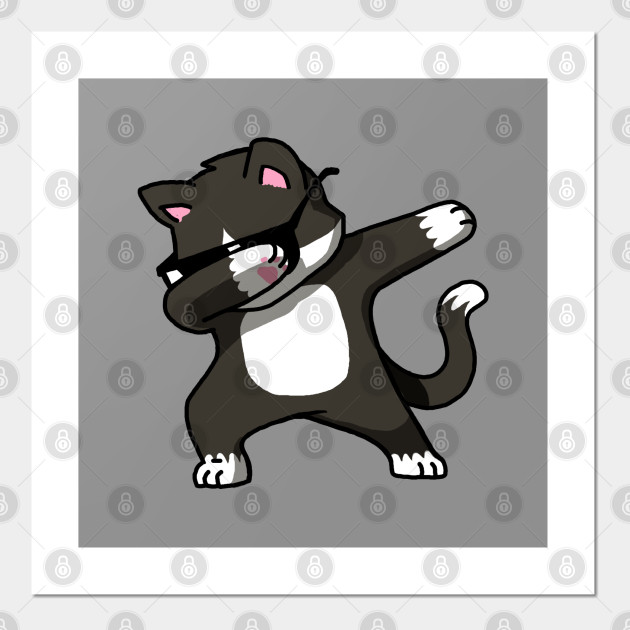 Dabbing Cat Funny Shirt Dab Hip Hop Dabbing Kitten - Dabbing - Posters ...