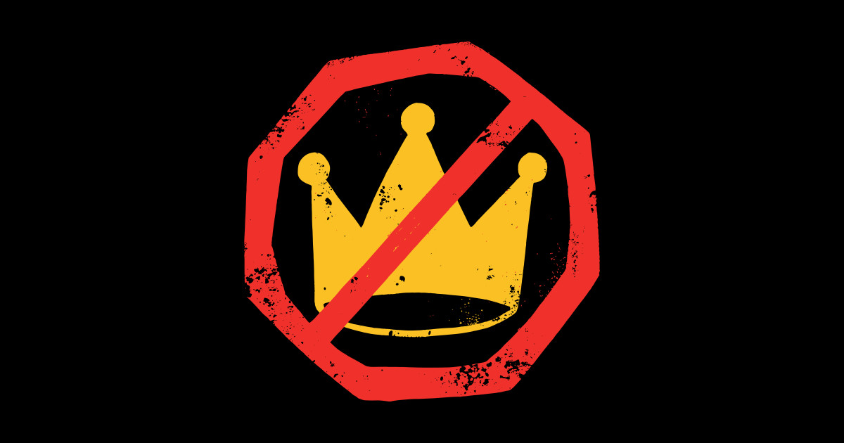 No Crown No Kings Red Line - No Kings No Crown - Sticker | TeePublic