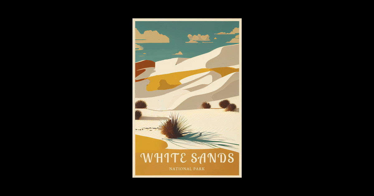 White Sands National Park Travel Poster - White Sands New Mexico ...