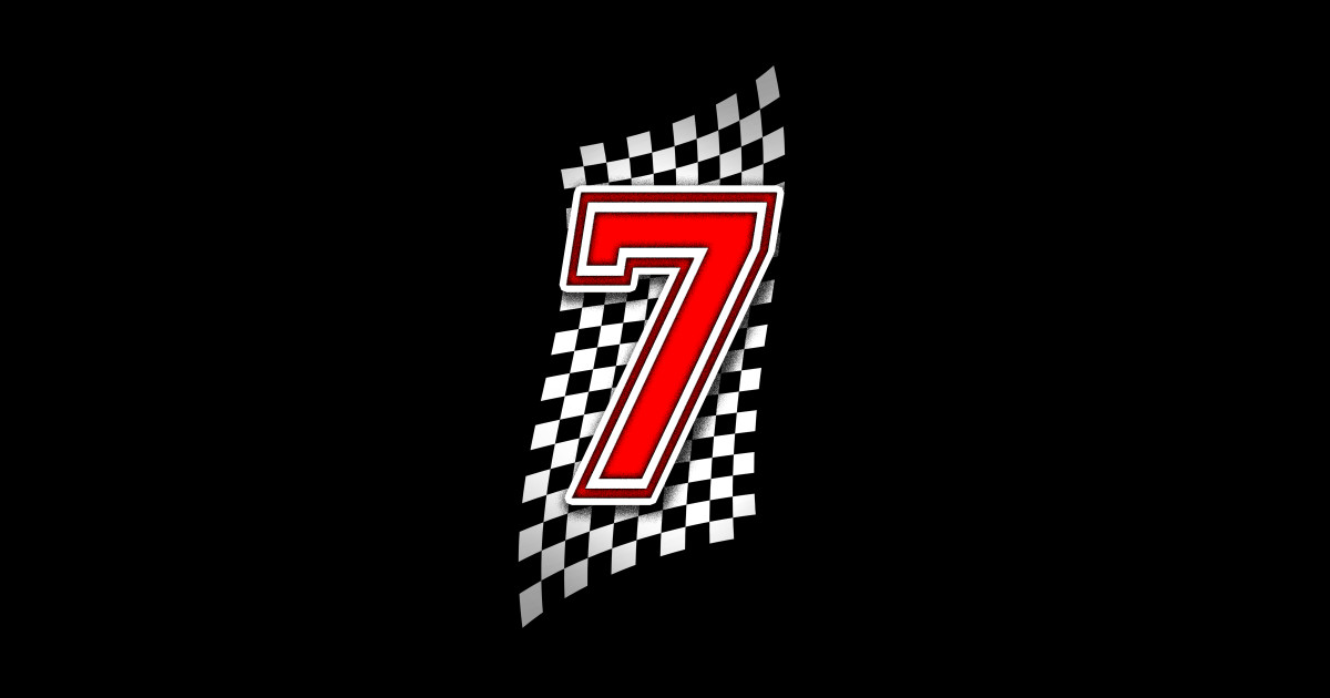 Racer Number 7 - Race Fan - Sticker | TeePublic