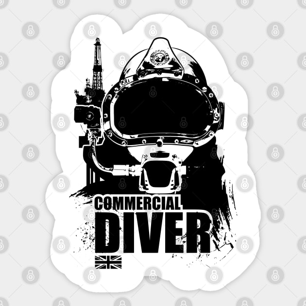 British Commercial Diver - Offshore Commercial Diver Patch - Sticker ...