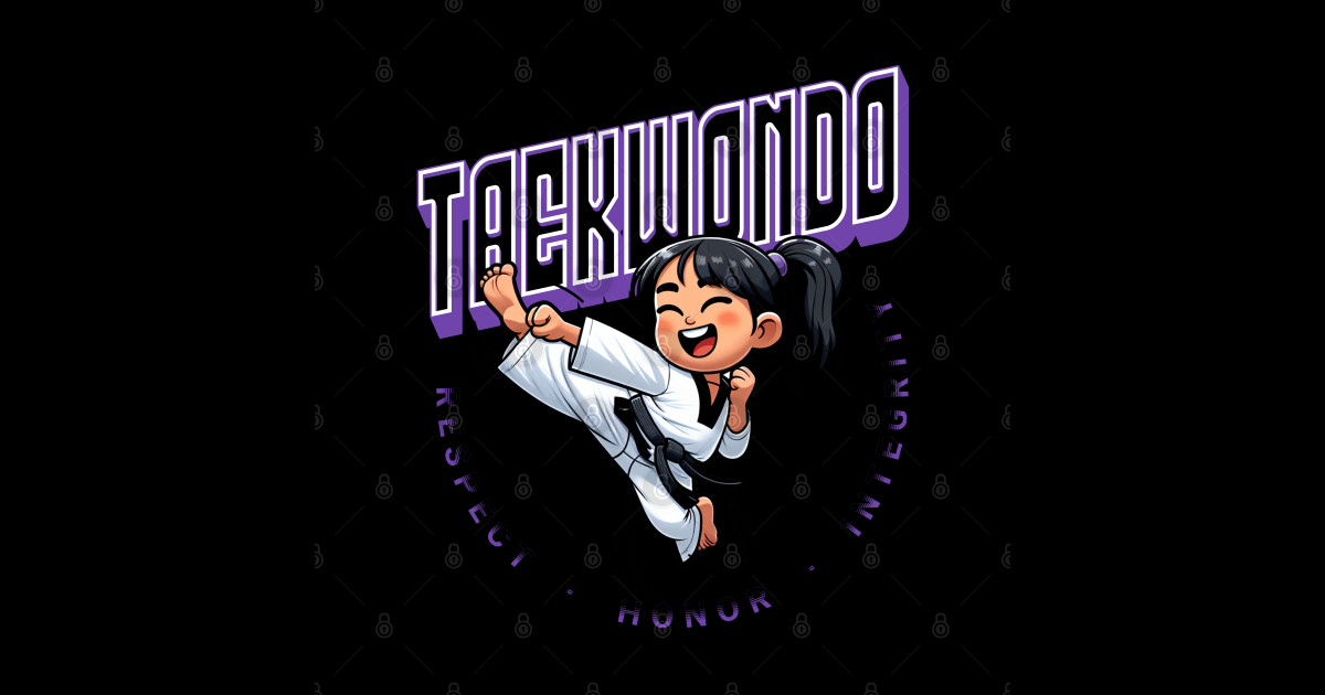 Taekwondo: Respect, Honor, Integrity - Taekwondo Girl - Sticker | TeePublic