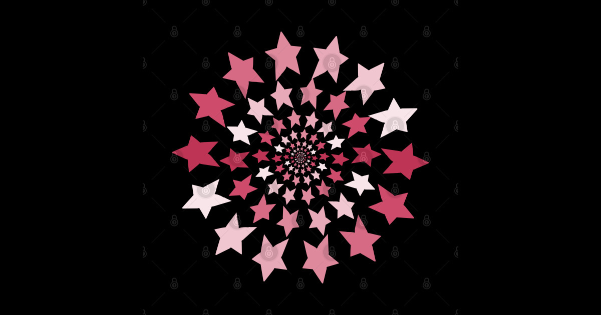 Ever Decreasing Circles Viva Magenta Star Graphic - Graphic - Sticker ...