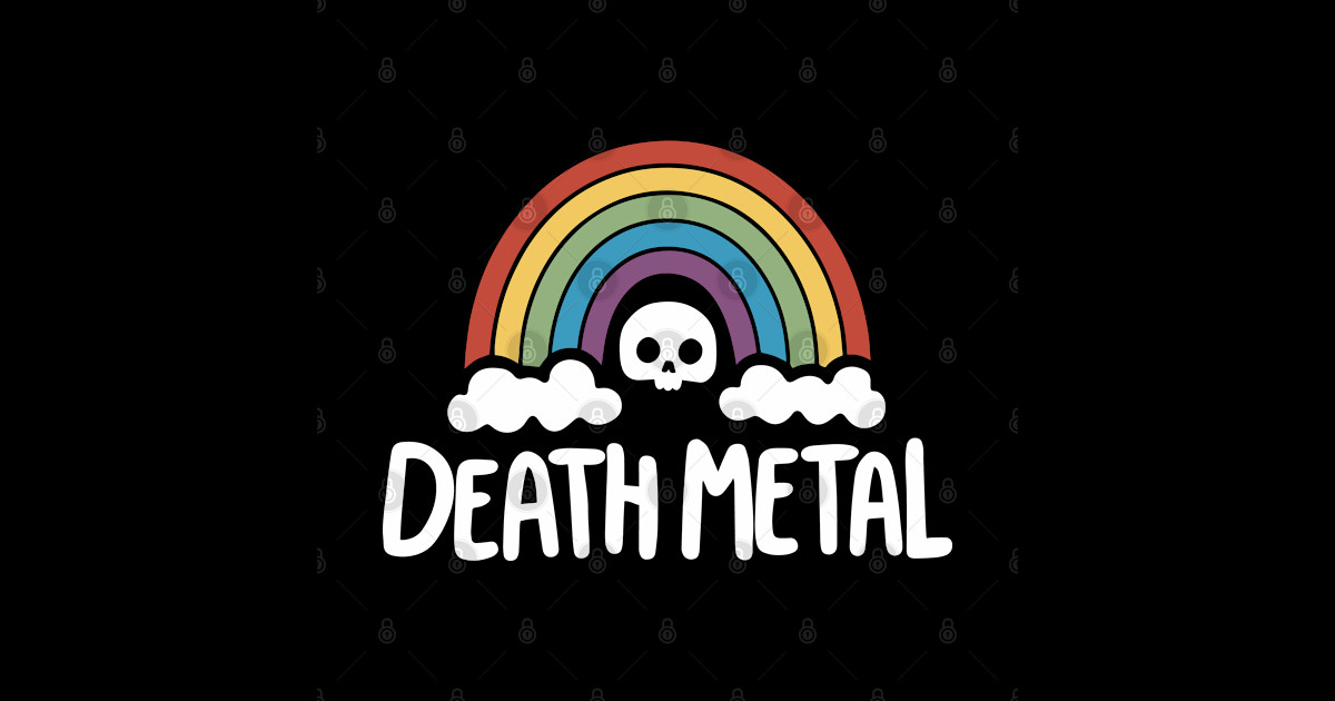 Death Metal Rainbow Skull - Death Metal - Posters and Art Prints ...