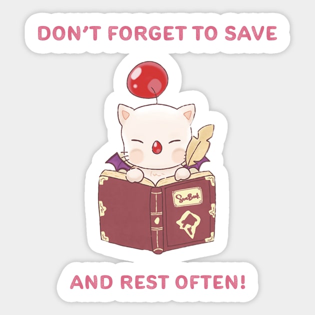 Self Care Save Moogle - Moogle - Sticker | TeePublic