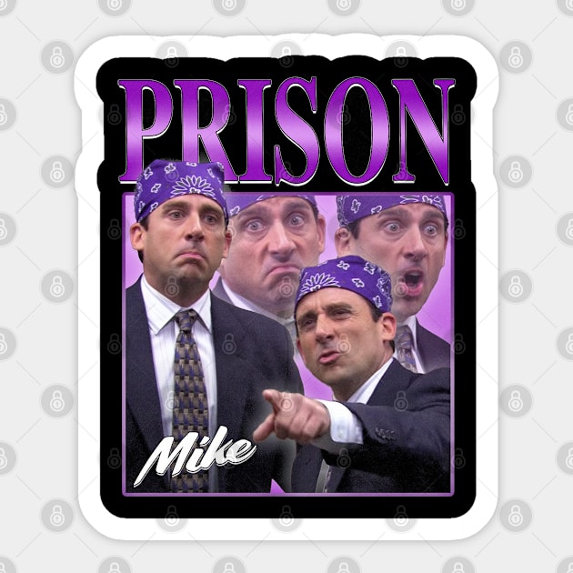 Prison Mike Retro Collage - Prison Mike - Sticker | TeePublic