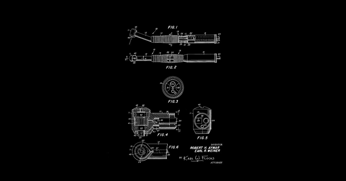 Dental Handpiece Vintage Patent Drawing Funny Novelty - Dental ...