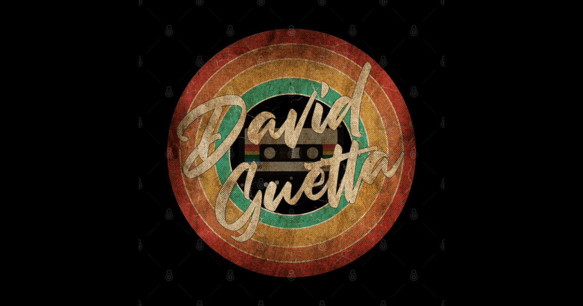 David Guetta Vintage Circle Art - David Guetta - Sticker | TeePublic
