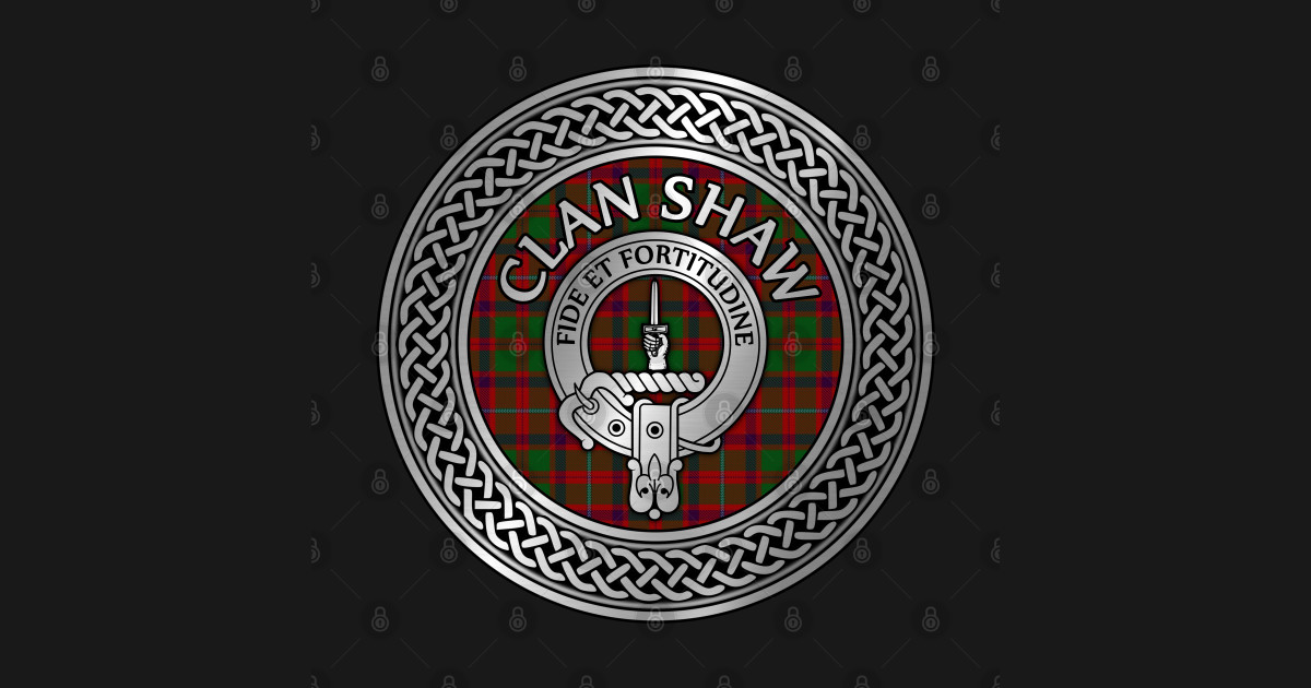 Clan Shaw Crest & Tartan Knot - Shaw - T-Shirt | TeePublic