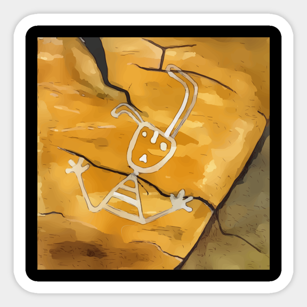 Petroglyph from Anza Borrego National Monument - Petroglyph - Sticker ...