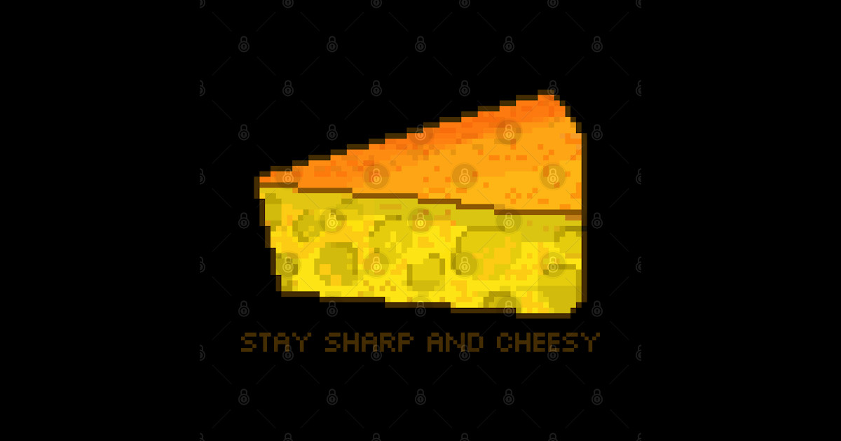 tasty cheese pixel art - Cheese - Posters and Art Prints | TeePublic