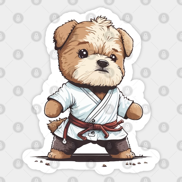 Dog knows karate - Karate - Sticker | TeePublic
